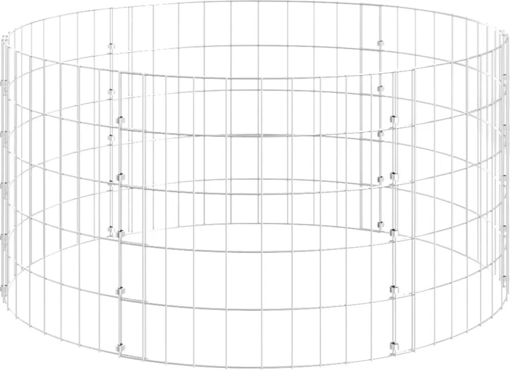 vidaXL Kruhový gabionový sloupek pozinkovaná ocel Ø 100 x 50 cm [152017]