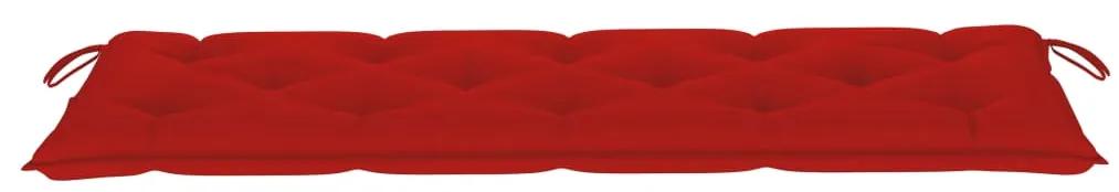 Lavice Batavia s červenou poduškou 150 cm masivní teak,  3062202