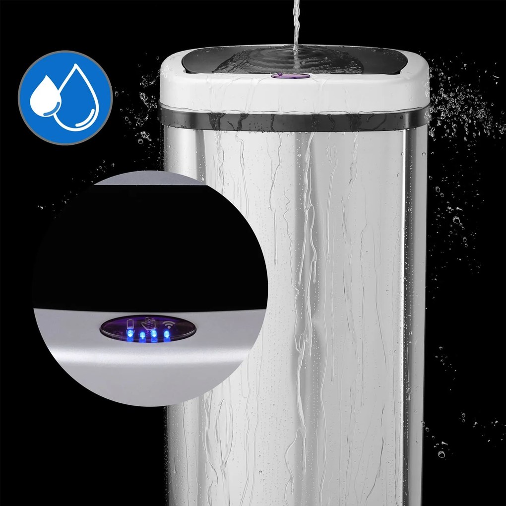 Bezdotykový odpadkový koš 58 l, nerezová ocel 105482