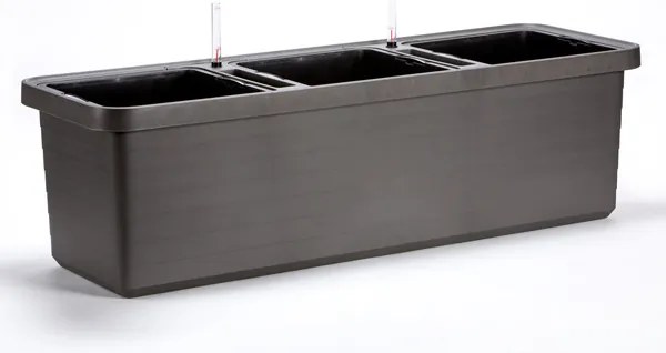 Samozavlažovací velkoobjemový truhlík Berberis TRIO antracit 117 cm