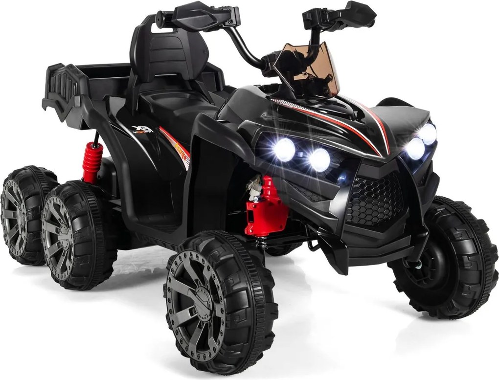 Costway 12 V elektrická dětská čtyřkolka s úložným prostorem a LED světly mini