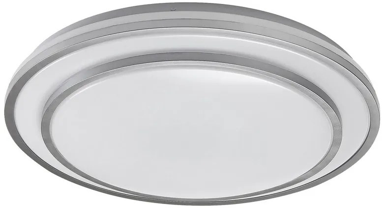 Rabalux 2131 led stropní svítidlo lupita 1x40w | 2700lm | 3000-6500k - stmívatelné, časovač, paměťová funkce, noční osvětlení, dálkové ovládání, stříbrná, bílá