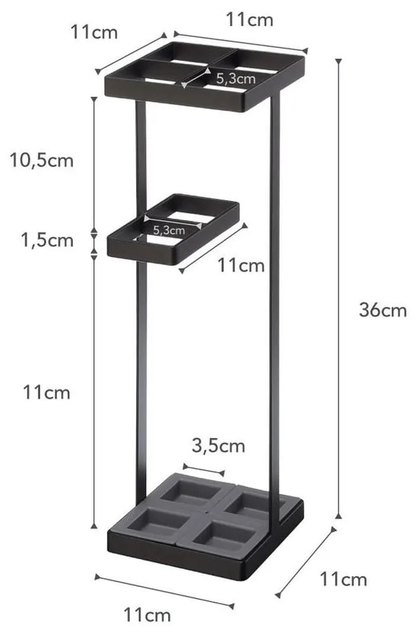 Černý stojan na deštníky YAMAZAKI Tower