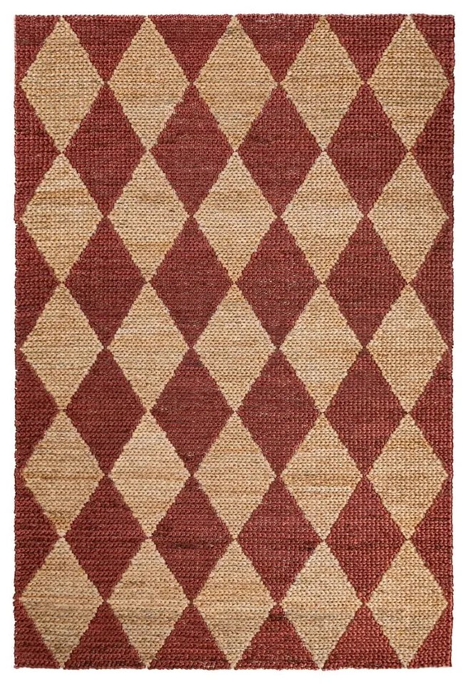 Ručně tkaný koberec s příměsí juty v terakotové barvě 120x170 cm Effie Diamond – Flair Rugs