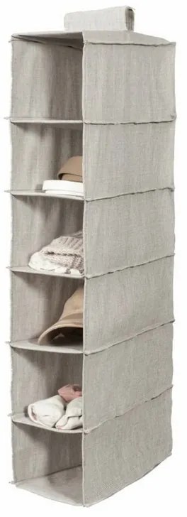 Závěsný organizér na oblečení 30 x 18 x 94 cm, šedá