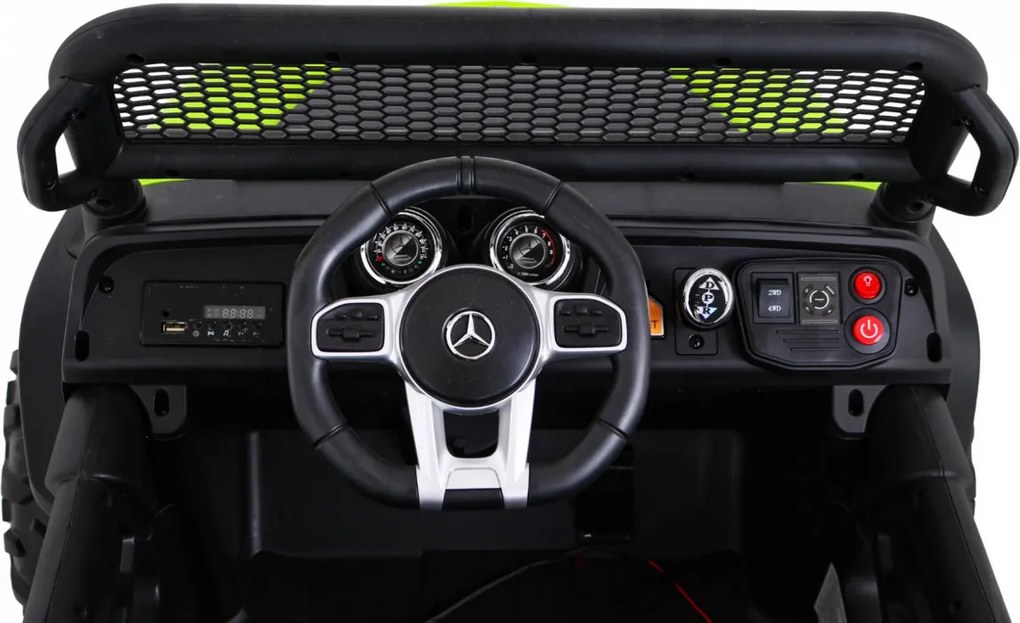 Ramiz Mercedes Benz Unimog elektrické autíčko pro děti zelené + pohon 4x4