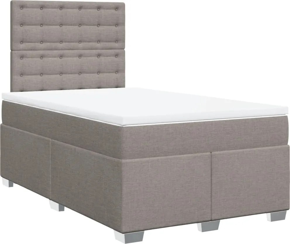 Box spring postel s matrací taupe 120x190 cm textil 3292745