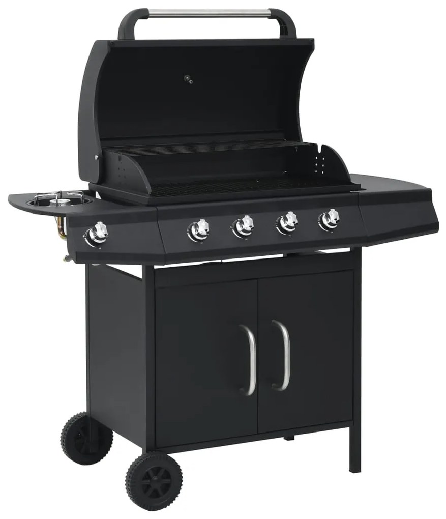 Plynový gril 4+1 hořáky černý ocel 310105