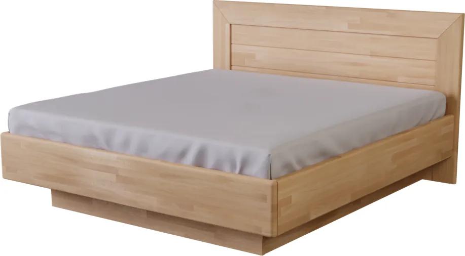 Masivní postel MARS - Solwo Design Dřevo a odstín oleje: BUK Cink - Olejování přírodní, Rozměr spací plochy: 220x200