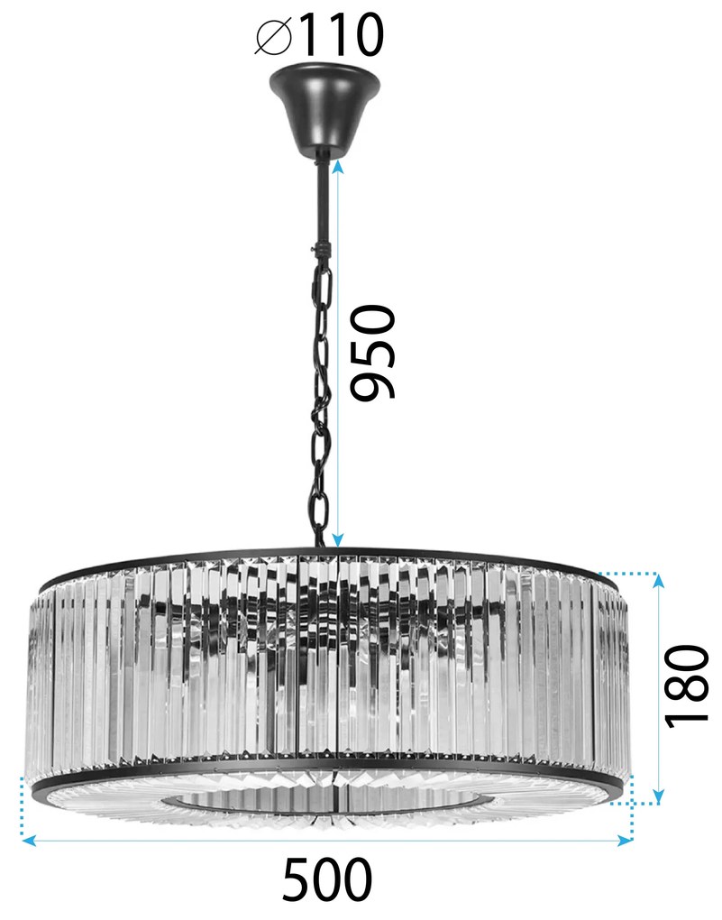 Toolight Závěsné designové osvětlení CRYSTAL APP1652-6CP