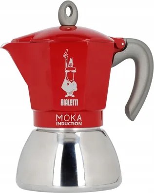 Kávovar Bialetti Induction 6 tz červeno-stříbrný