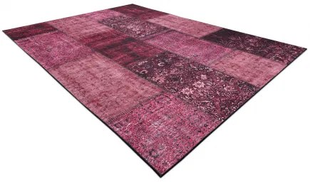 koberec ANTIKA 127 tek, moderní patchwork, řecký omyvatelný růžový velikost 160x220 cm | krásné koberce cz