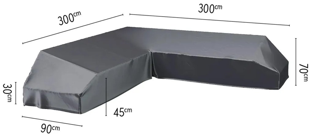 Platinum designové zahradní ochranné plachty na nábytek AeroCovers (300 x 300 x 90 cm)