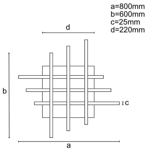 LED Stmívatelný přisazený lustr LED/70W/230V 3000-6500K + dálkové ovládání