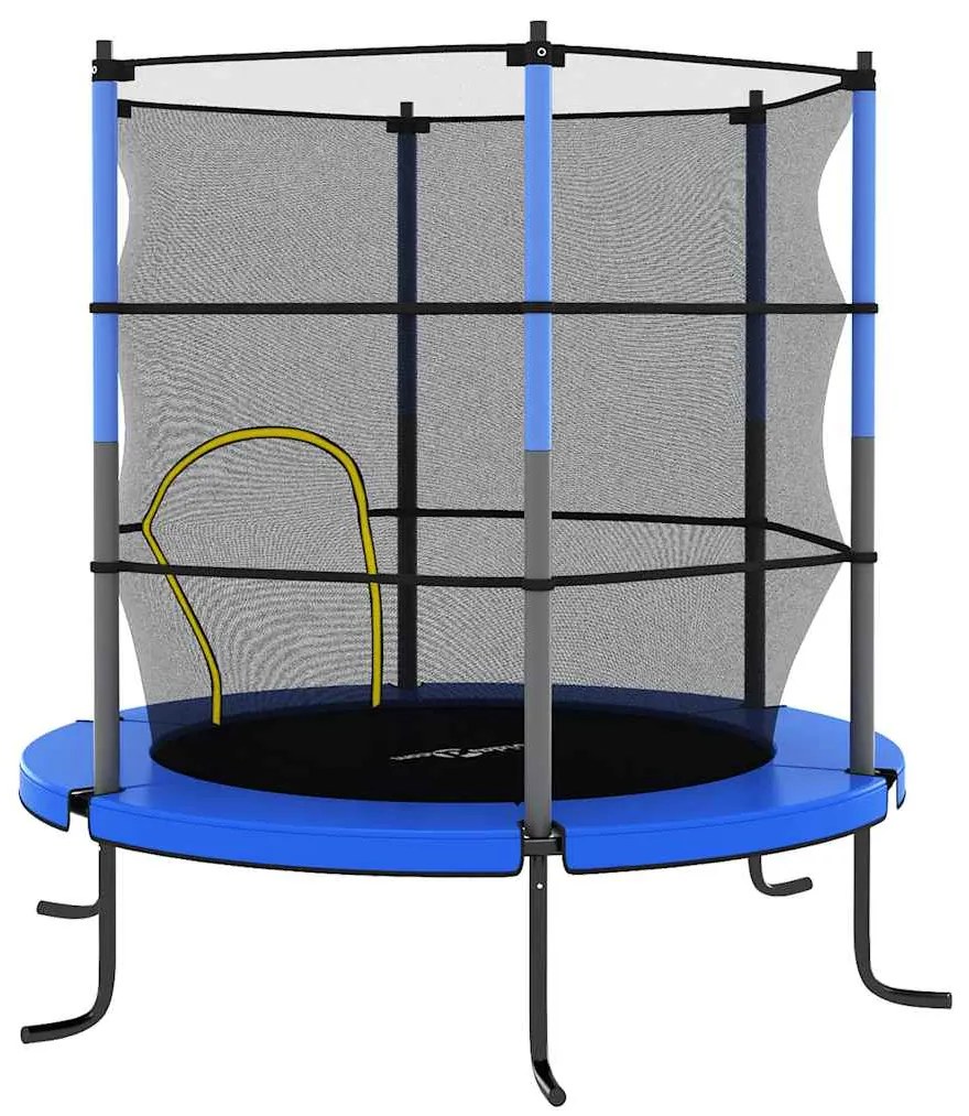 vidaXL Marketos Trampolína s bezpečnostní sítí kulatá 140 x 160 cm modrá