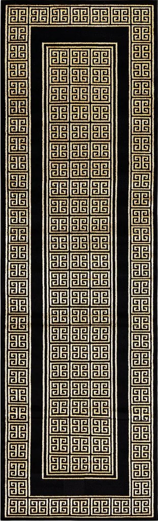 Behúň Gloss 6776 86 greek black/gold, 60x300, žltá, kancelária, Dywany Łuszczów