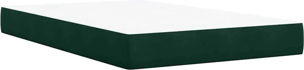 Box spring postel s matrací tmavě zelená 120x190 cm samet 3285272