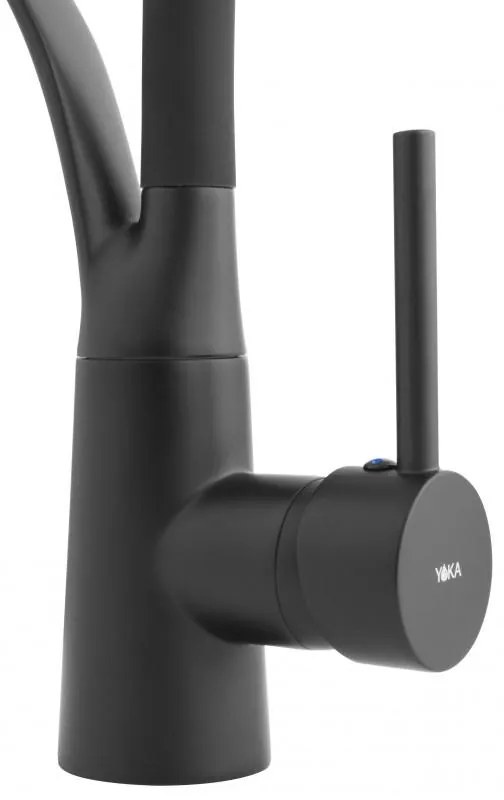 Erga Zefir, vysoká dřezová baterie s elastickým ramenem h-430, černá matná, ERG-YKA-BZ.ZEFIR-BLK