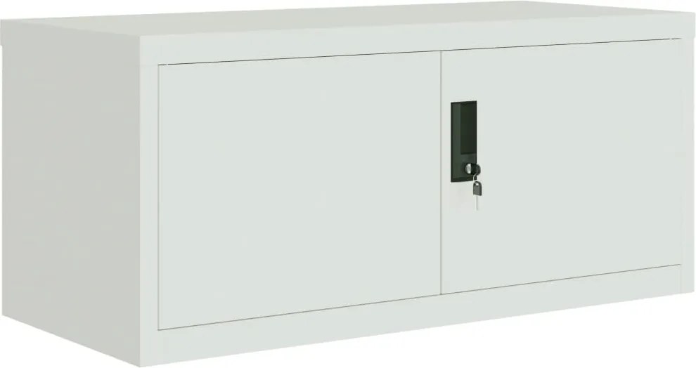 Kartotéka světle šedá 90 x 40 x 240 cm ocel 3188321