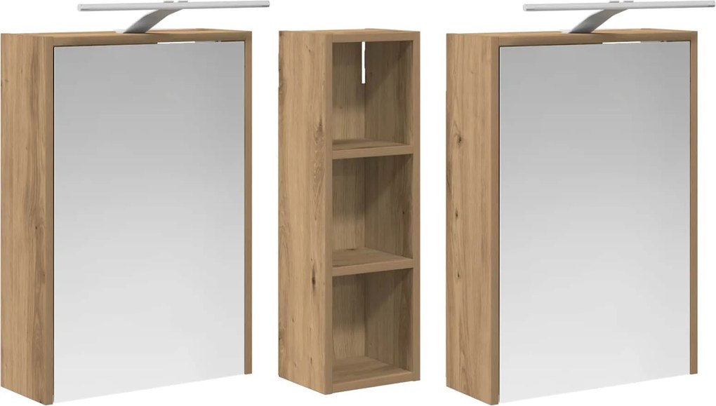 Sada koupelnových skříněk 3 ks 106 x 16 x 62,5 cm 3403807