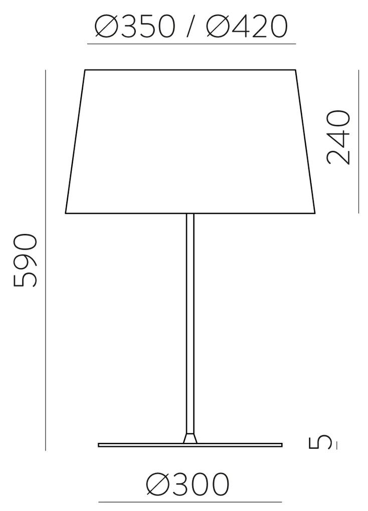 ACB Iluminacion Stolní LED lampa STILO, v. 62 cm, 1xE27 15W Barva: Bílá