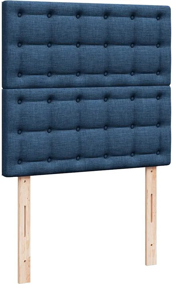 Box spring postel s matrací modrá 90x200 cm textil 3291959