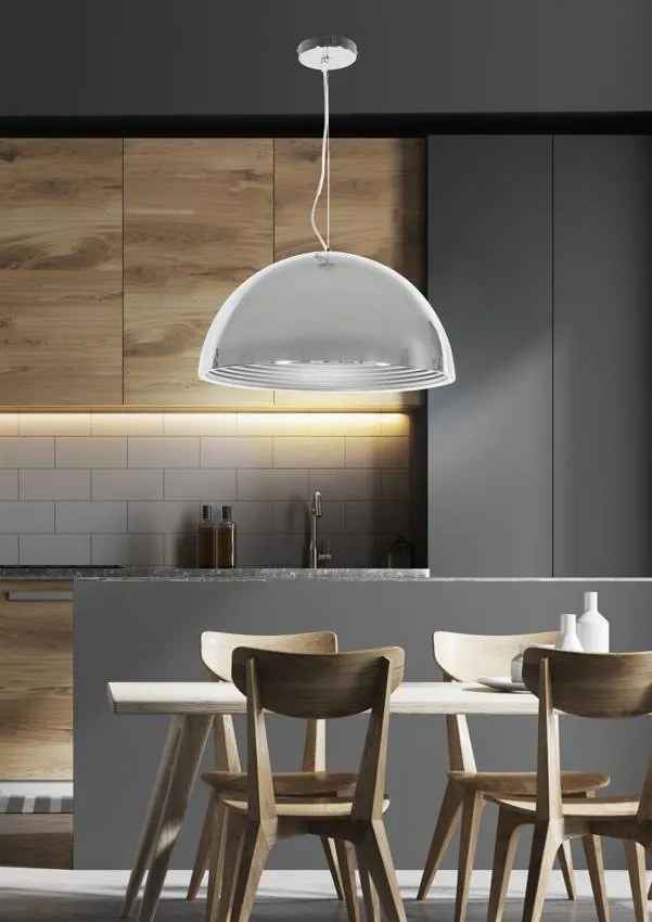 Chromový závěsný lustr 30cm Dorada pro žárovku E27  - Candellux