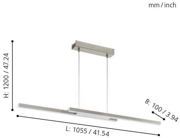 Eglo 97907 - LED RGB Stmívatelný lustr na lanku FRAIOLI-C 2xLED/17W/230V