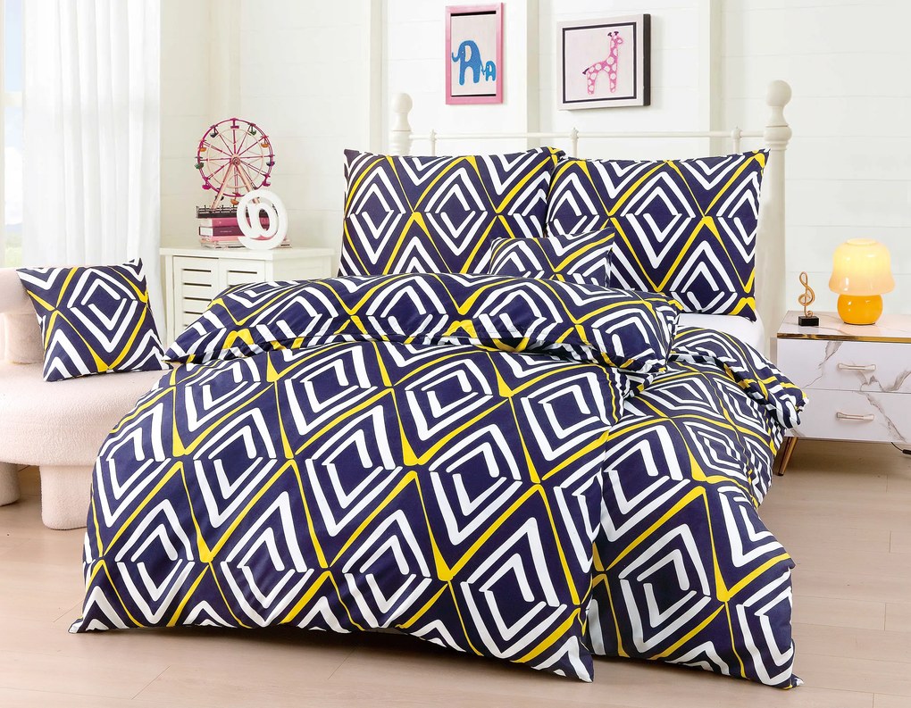 Šestidílné microtop povlečení 140x200+70x90+40x40 Rhombus