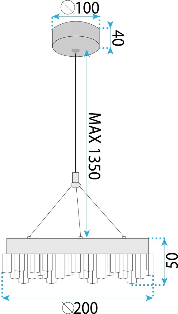 Toolight Toolight, závěsné LED svítidlo 20cm, 12W, 3000K, LHJ097-CP, růžové zlato, OSW-60042