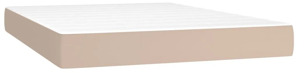 Taštičková matrace cappuccino 140 x 200 x 20 cm umělá kůže - Default Title