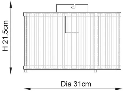Endon 106265 - Stropní svítidlo RIDGETON 1xE27/10W/230V mosaz