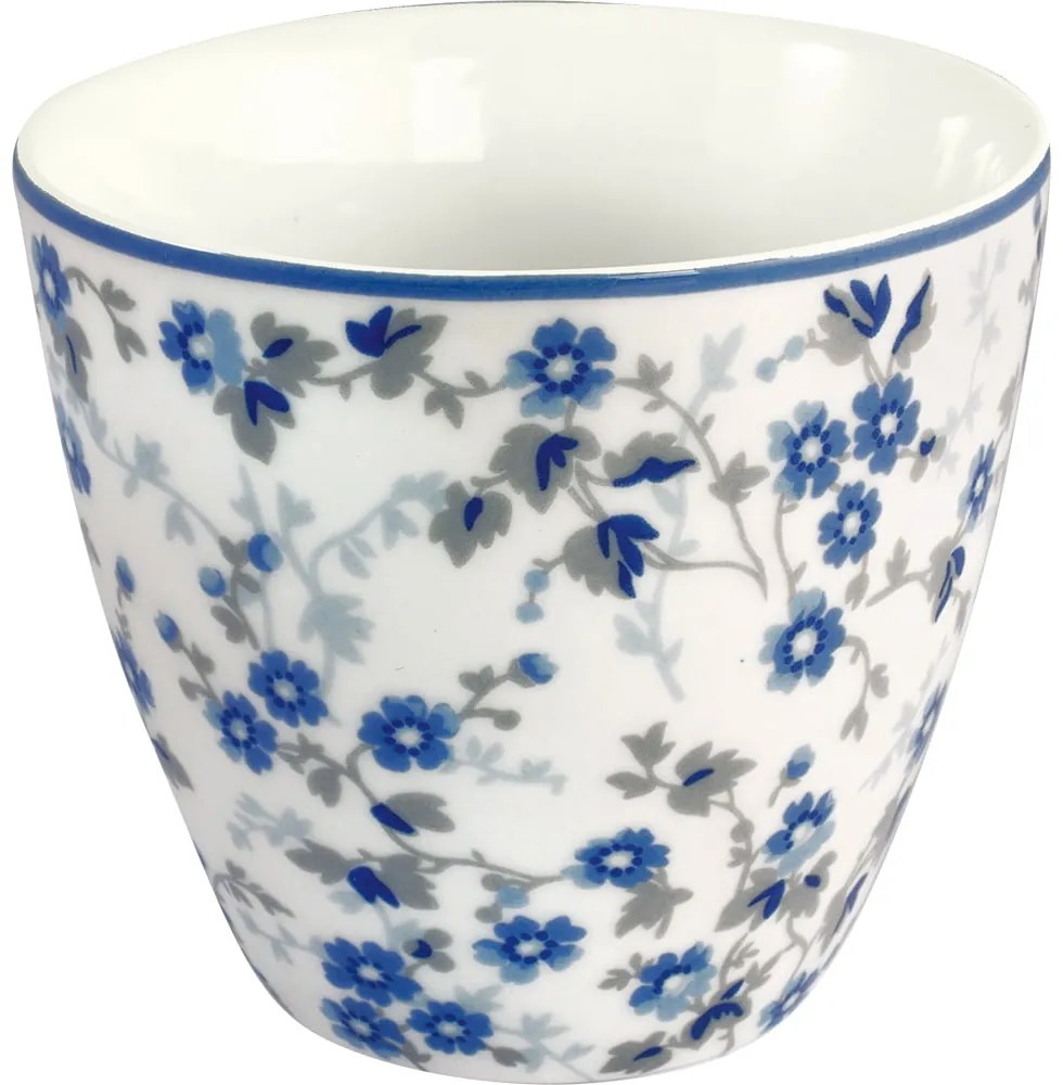 GREEN GATE Latte cup Monica Dusty Blue 300 ml, modrá barva, porcelán 300ml