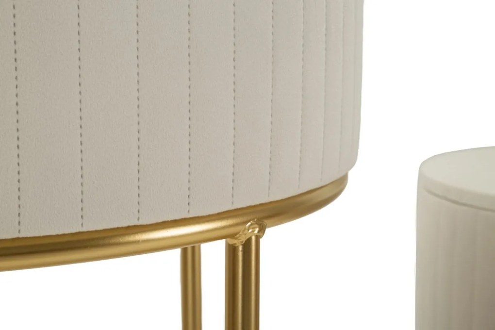 Sada odkládacích stolků Waverly 50 cm krémová