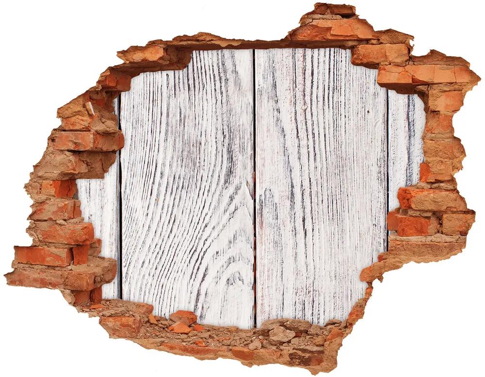 Wallmuralia Fotoobraz díra na stěnu Dřevěná zeď 90x70 cm
