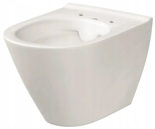 Cersanit City Oval CleanOn, závěsná wc mísa + toaletní sedátko s pomalým zavíráním z duroplastu, K701-104