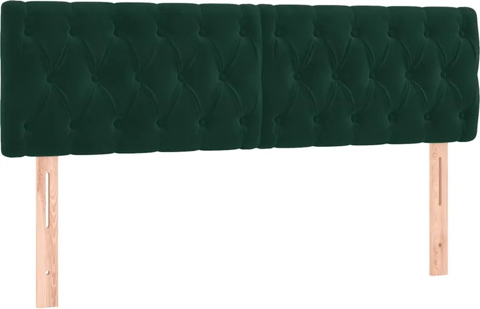 Box spring postel s matrací tmavě zelená 160x200 cm samet 3127682