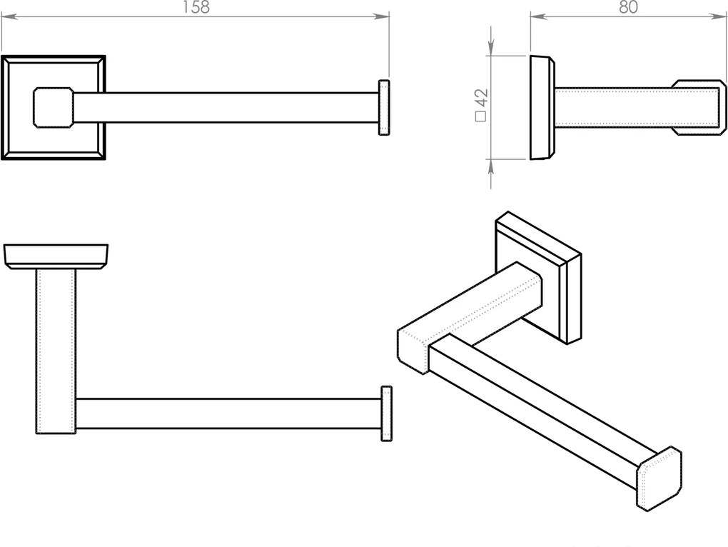 Gedy, COLORADO držák toaletního papíru bez krytu, chrom, 6924