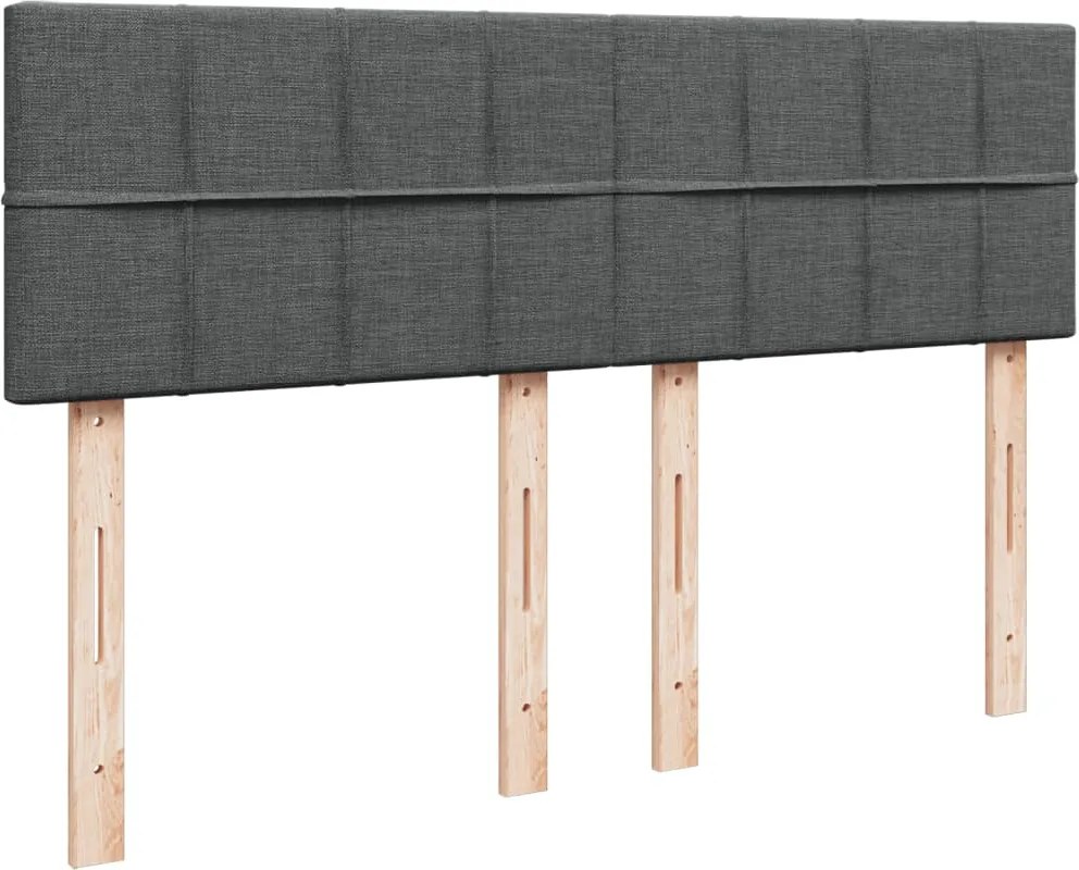 Box spring postel s matrací tmavě šedá 140x200 cm textil 3287092