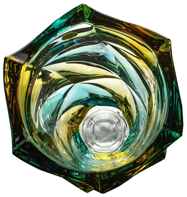 KŘISTÁLOVÁ VÁZA BOHEMIA FLAMENCO LEMON 380MM