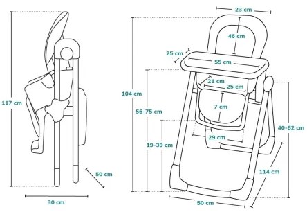 Lionelo - Dětská jídelní židle LINN PLUS bílá/béžová