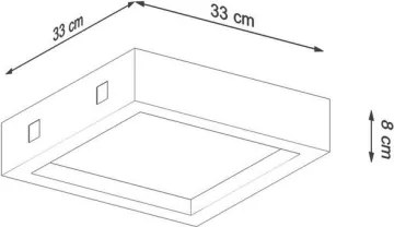 Stropní LED svítidlo SOLLUX Riza 18W beton/sklo SL.0995