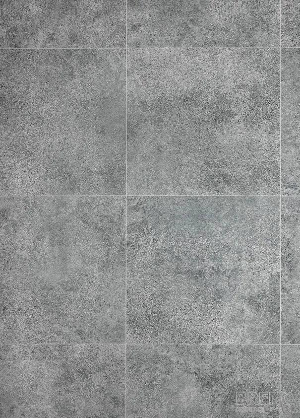 Breno PVC CARBONTEX Tempesta 598 – šedá dlažba, šíře 300 cm
