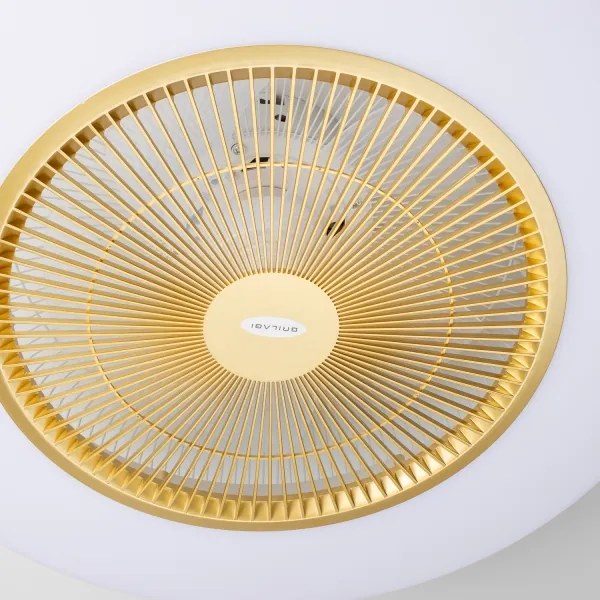 Brilagi - LED Stmívatelné svítidlo s ventilátorem AURA LED/38W/230V zlatá + DO