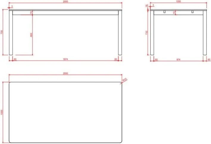 Rozkládací jídelní stůl v dekoru dubu v přírodní barvě 100x200 cm Atlantic – Actona