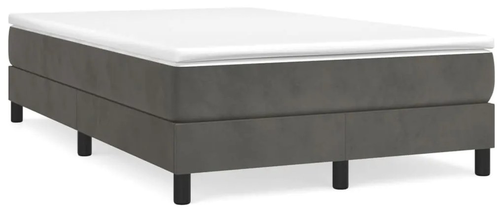 Box spring postel s matrací tmavě šedý 120x190 cm samet 3269678