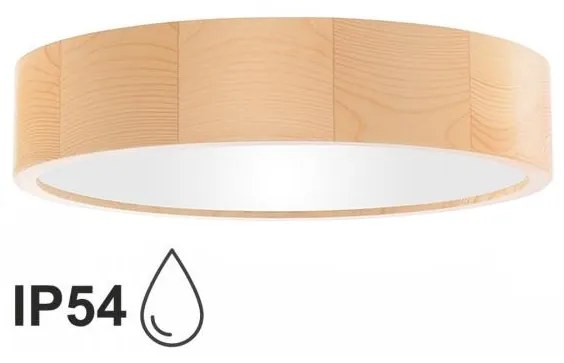 Temar | Koupelnové stropní svítidlo CLEO 3xE27/24W/230V IP54 pr. 37,5 cm borovice | TM0118