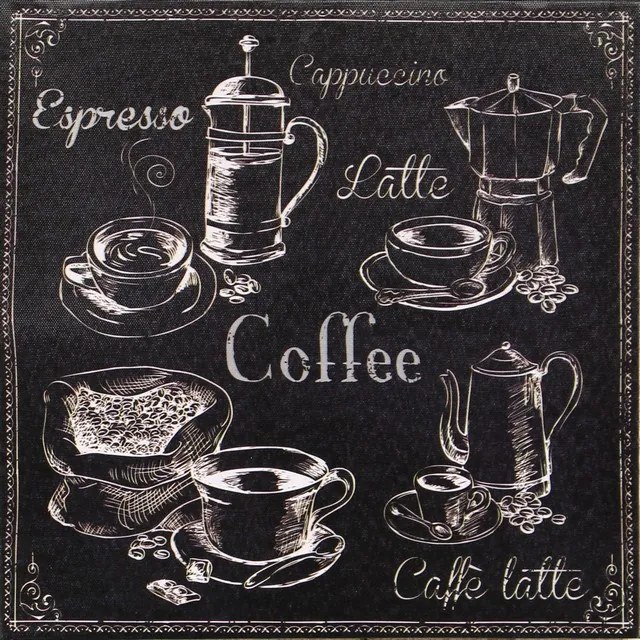Falc Obraz na plátně - Black Coffee, 28x28 cm
