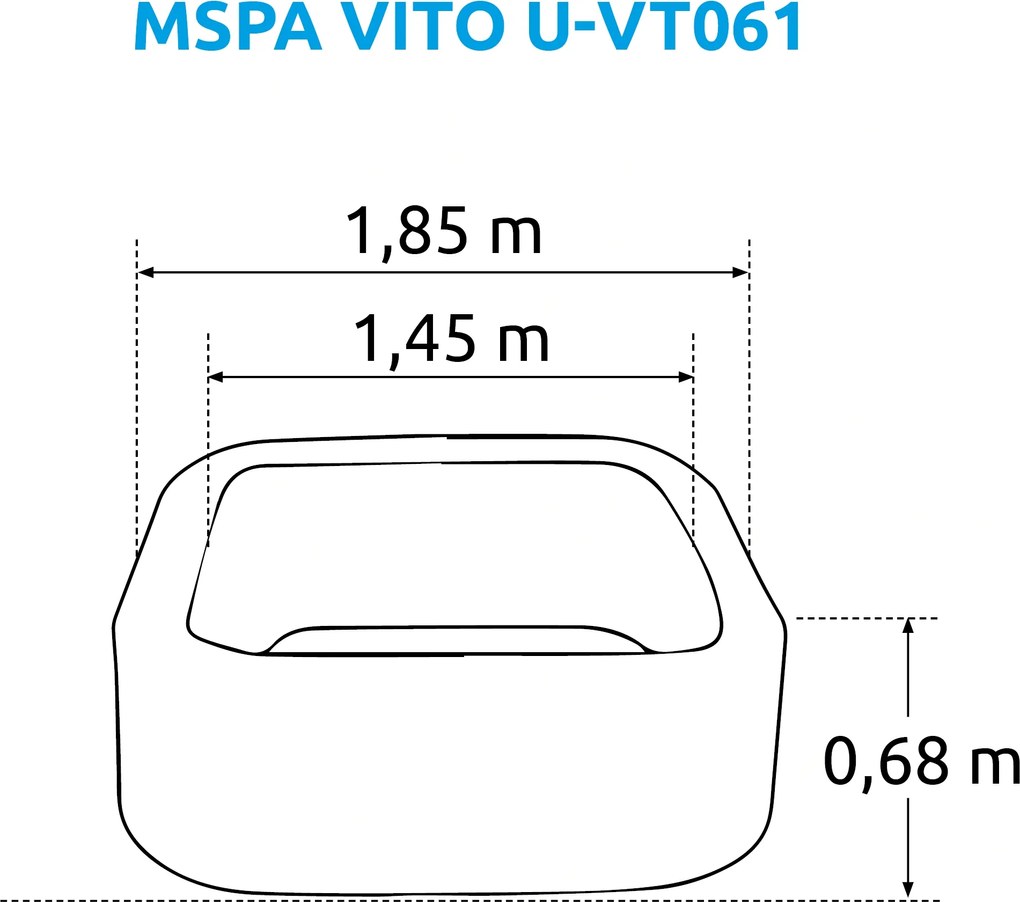 Mspa | Vířivý bazén MSPA Vito U-VT061 + Solární sprcha UNO 40 | 19900161