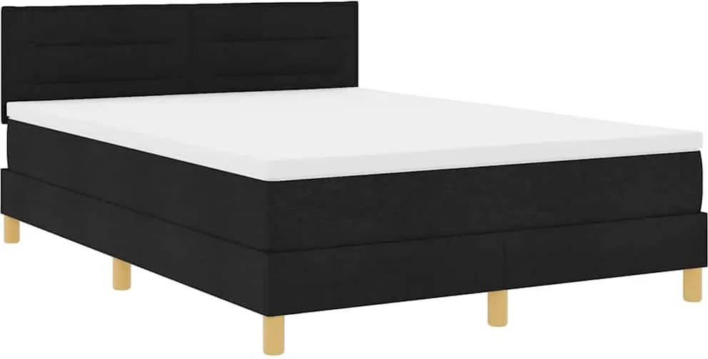 Postel s boxspringem s polštářem Černá 160 x 200 cm textil 3338855